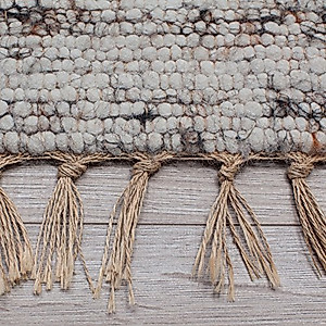 Linon Verginia Berber Rectangle Area Rugs 3.5' x 5.5'/Dark/Natural