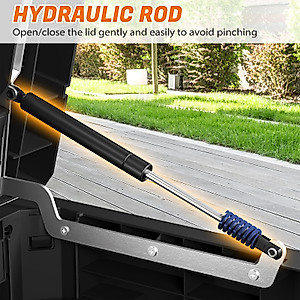 Kiivakii 230 Gallon Large Resin Deck Box, Indoor Outdoor Storage Boxes, Waterproof Storage Bin, Organization and Storage for Patio Furniture, Outdoor Cushions, Garden Tools & Pool Supplies, Lockable