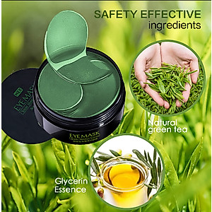 YIDIXING Green Tea Under Eye Mask – Look Younger and Reduce Wrinkles and Fine Lines Under eye patches, Improve and Firm eye Skin - Pure Natural Material Extraction(30 Pairs)