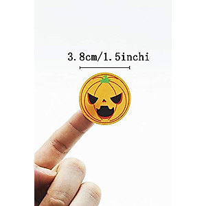 Halloweens Pumpkins Stickers Roll 1,000 Pieces 8 Fces Stickers for Jack O Lantern Trick or Treat Indoor Art Crafts Scrapbooking Thanksgiving Seasonal Decor Party Decorations Decals - 1.5x1.5 inchi