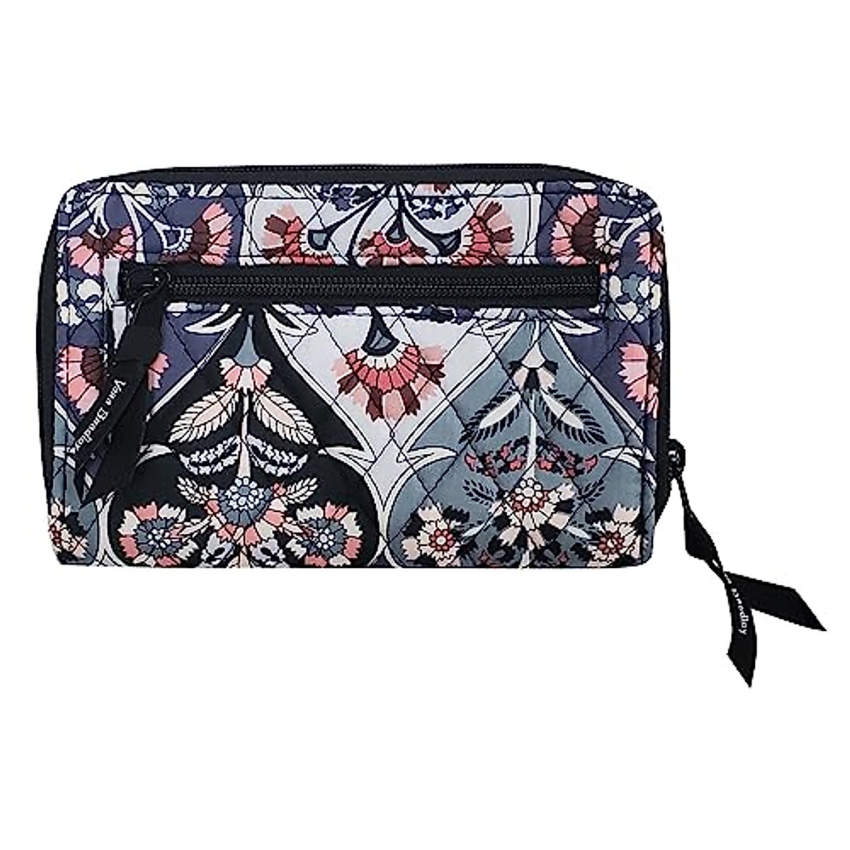 Vera Bradley Women's Cotton Turnlock With RFID Protection Wallet (Ornate Blooms, One Size)