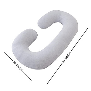 MOVEBO Pregnancy Pillow, Pregnancy Body Pillow, Pregnancy Pillows for Sleeping, Maternity Pillow for Pregnant Women (Grey)