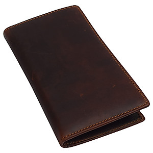 Swiss Marshall RFID Blocking Bifold Genuine Leather Credit Card ID Holder Long Wallet (Cazoro Brown)