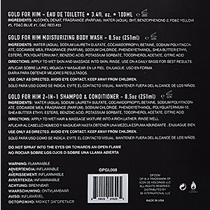 Ocean Pacific Gold 3 Piece Eau De Toilette Gift Set for Him