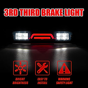 RANSOTO 3rd Third Brake Light Compatible with 1999-2016 Ford F250 F350 F450 F550 Super Duty/Ranger/Mazda B-Series Replaces YC3Z13A613BA Cargo LED Bar High Mount Lamp Stop Tail Light