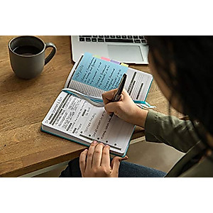 Sticky Notes Spring Colors by Panda Planner - Bookmark, Prioritize and Set Goals with Color Coding - 60 Ruled Lined Notes (4x6"), 40 Dotted Notes (3x4"), 40 Blank Notes (2.7x4.2") - 140 Total Tab