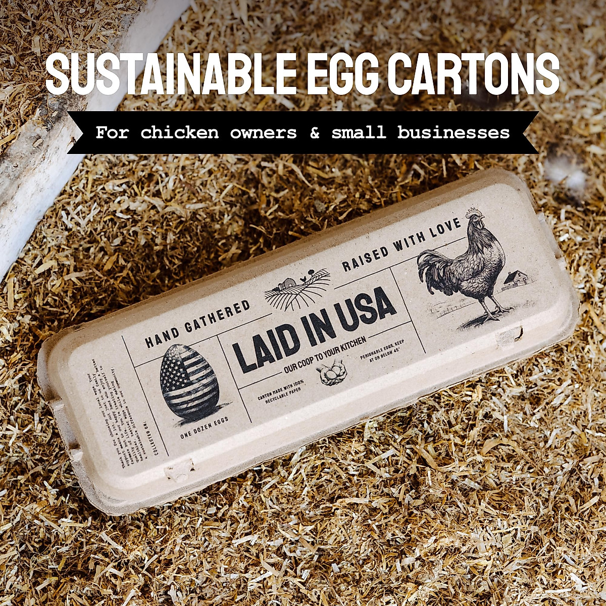 Hatortempt 24 Pack Bulk Egg Cartons, 12 Count Reusable Recycled Paper Pulp Cartons for Small to XL Eggs