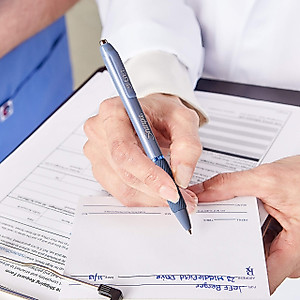 SHARPIE S-Gel, Gel Pens, Medium Point (0.7mm), Frost Blue Body, Black Gel Ink Pens, 4 Count