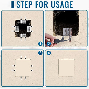 MorningRo 12 Pcs 1/2 Drywall Repair Clips Drywall Fasteners Wall Repair Clips Wall Patch Repair Kit Drywall Repair Solution with 24 Matching Screws for Wall Hole Repair
