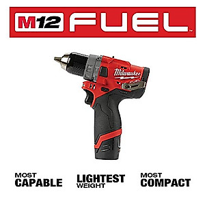 Milwaukee 2504-21 M12 FUEL CP Brushless Lithium-Ion 1/2 in. Cordless Hammer Drill Driver Kit (2 Ah)