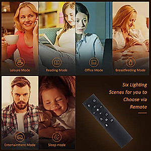 Tomshine Floor Lamp, Touch LED Floor Lamp 1500LM Stepless Dimming with Remote Control, 4 Colors Temperatures Standing Lamp with Gooseneck for Living Room Bedroom Office Reading