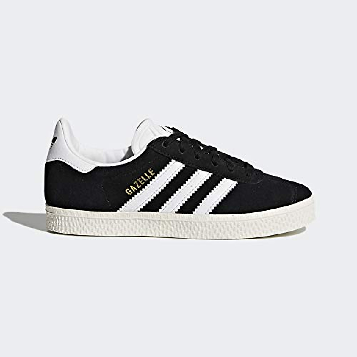 adidas Originals Kids Gazelle Black/White/Gold 11 Little Kid M