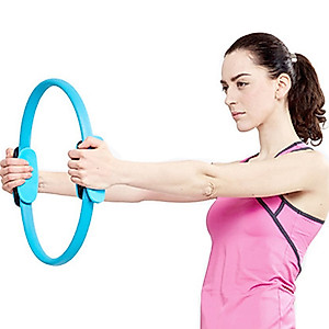 Dofover Pilates Ring Resistance Training Pilates Magic Fitness Circle Yoga Accessories (Blue)
