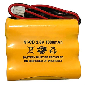 KRH15/51 KRH-15/51 JLEU9 3.6v1000mAh OSA107 A5289-1 3.6v 1000mAh Ni-CD Battery Pack Replacement for Emergency/Exit Light