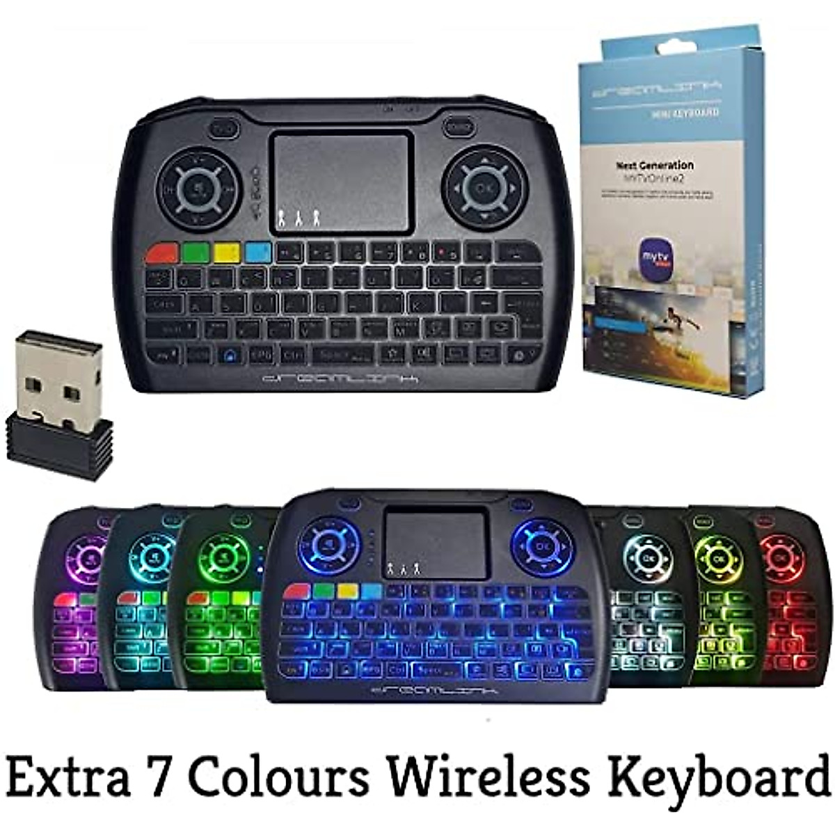 Formuler Z10 Android 10 Dual Band 5G LAN 2GB Ram 8GB ROM 4K + Extra 7 Colours Wireless Keyboard + Extra Magnetic Car Mount