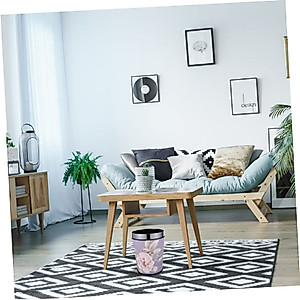 VILLCASE Garbage Can Trash Can Bedroom Wastebasket Trash Container Vintage Trash Can Rustic Trash Can Stainless Steel Trash Can Bathroom Trashcan Pp Purple Basketball Office Round