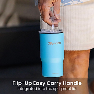 YOGI Voyager One Ceramic Lined All-In-One Tumbler Can Bottle Cooler - 12oz Code Red