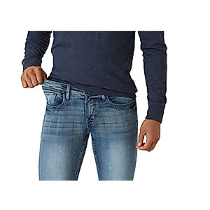 IZOD Men's Jeans - Slim Fit Comfort Stretch Denim Jeans for Men, Size 34X30, Nautical Blue