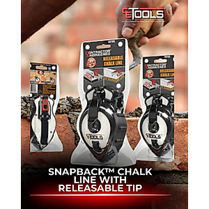 CE TOOLS SnapBack® Chalk Line with Releasable Tip