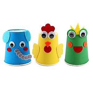 200pcs 25mm/1 inch Wiggle Googly Eyes with Self-Adhesive Round Black & White Eyes for DIY Arts Craft Supplies Party Decorations