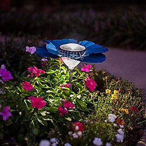 Desert Steel Flower Solar Light (Blue Poppy)