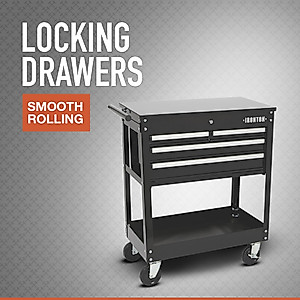 Ironton 30in. 4-Drawer Tool Cart - 33-7/8in.L x 17-5/8in.W x 39-1/8in.H, 500-Lb. Capacity