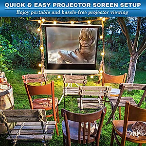 Pyle Portable Projector Screen Tripod Stand - Mobile Projection Screen , Lightweight Carry & Durable Easy Pull Assemble System for Schools Meeting Conference Indoor Outdoor Use, 40 Inch(PRJTP42)