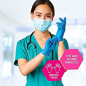 Medpride Medical Examination Nitrile Gloves| Medium Box of 200| Blue, Latex/Powder-Free, Non-Sterile Exam Gloves| Professional Grade for Hospitals, Law Enforcement, Tattoo Artists, First Response