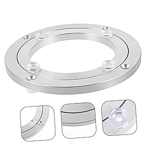 Angoily 4pcs Table Turntable Restaurant Turntable Bearing Restaurant Supply Turntable Swivel Plate Table Accessory Rotating Serving Tray Rotating Platter to Rotate Rubber Load Board Glass
