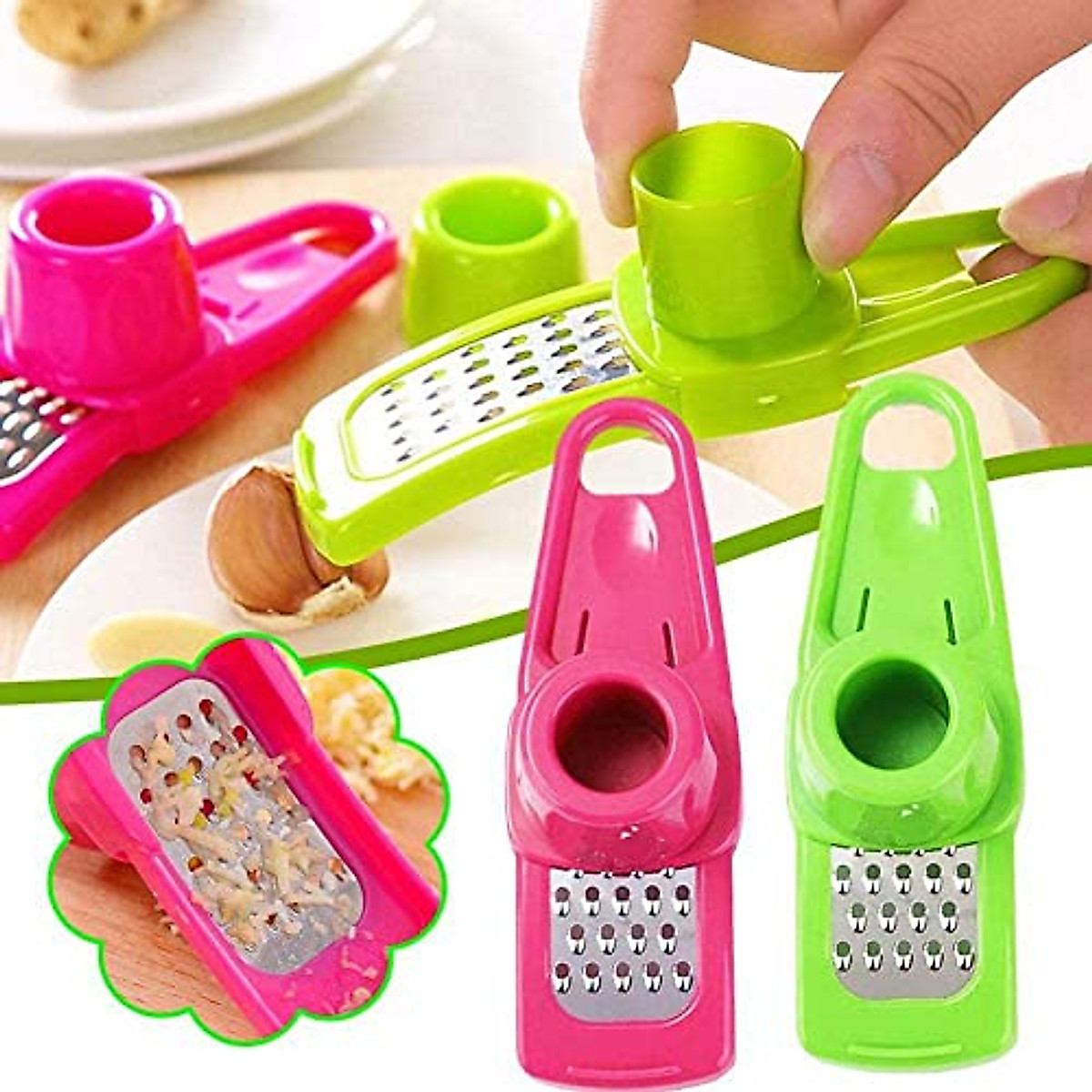 Ginger Garlic Grinder Manual Crusher Press Garlic Mincer Tool Accessories Pure Garlic Color Chopping C5u4