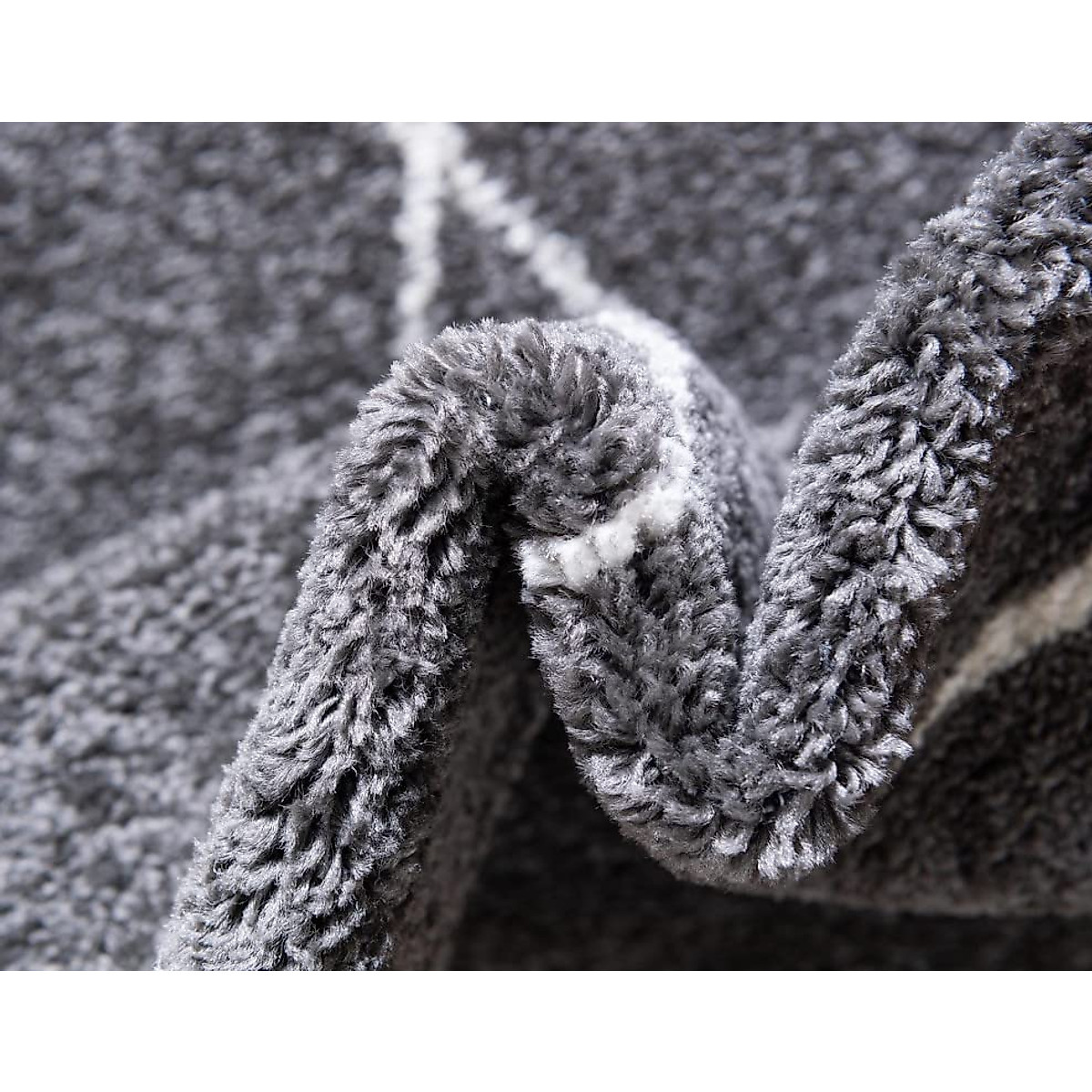 Unique Loom Trellis Frieze Collection Area Rug - Geometric (3' x 5' Oval, Dark Gray/ Ivory)