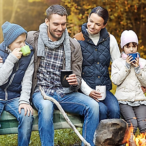 2 Pack 12oz Insulated Wine Tumbler with Lid Straw, Stemless Wine Glasses, Unbreakable Stainless Steel Thanksgiving Christmas Wedding Wine Glass Set Gift, Travel Use Coffee Cup, Gift for Parents Couple