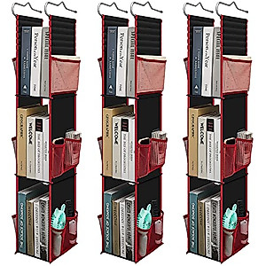 Patelai 3 Pcs 3 Shelf Hanging Locker Organizer for School Work Gym Closet Storage Adjustable Hanging Locker Shelves Hanging Locker Organizer for Children Home Storage Supplies, 9 x 6.7 x 37.8 inches
