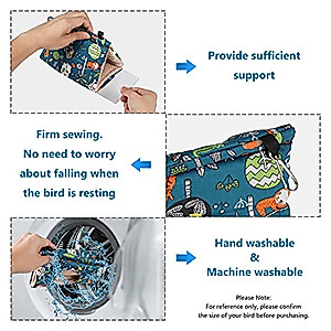 Winter Warm Bird Nest House Bird Bed, Bird Hut Hideaway for Cage, Plush Fluffy Shed Hut Hanging Hammock Finch Cage Sleeping Bed Snuggle Tent for Budgies, Lovebird, Parrot, Parakeets, Cockatiels