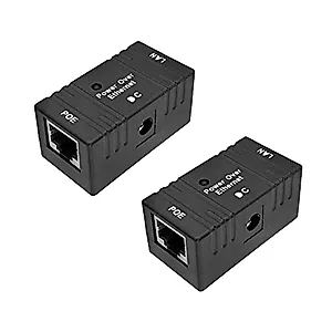 CERRXIAN 100M POE Combiner Adapter, Active PoE Splitter Power Over Ethernet, POE Power Supply Module 5-48v for CPE Wireless AP Monitoring Etc(2-Pack)