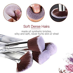 Makeup Brushes 16PCs Makeup Brushes Set with 4PCs Beauty Blender Sponge and 1 Brush Cleaner Premium Synthetic Foundation Brushes Blending Face Powder Eye Shadows Make Up Brushes Tool(Marble)