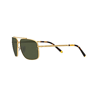 Ray-Ban RB3796 Square Sunglasses, Legend Gold/Green, 62 mm