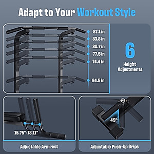 Sportsroyals Power Tower Pull Up Dip Station Assistive Trainer Multi-Function Home Gym Strength Training Fitness Equipment 440LBS