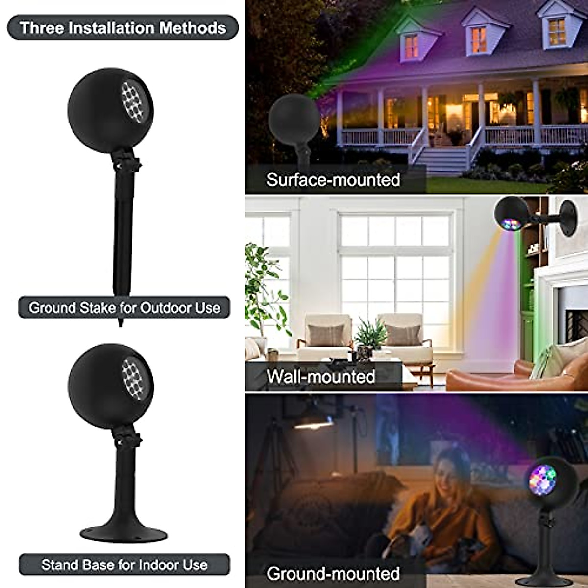 Halloween Lights LED Projector Lights Waterproof Outdoor Indoor Projector Spotlights Landscape Lights for Halloween Theme Party Yard Garden Decorations