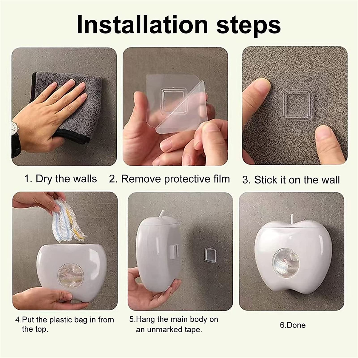 2023 New Plastic Wrap Storage Box Dispenser With 200PCS Fresh Keeping Bags, Wall Mounted Bowl Covers Reusable Storage, Plastic Wrap Storage Box Dispenser, Cling Wrap Bag Storage Box Organizer