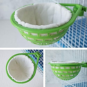 FOIBURELY 3 Sets Canary Nest Bird Nest Plastic Hatching Nest Finch Parrot Canary Nest with Nesting Pads