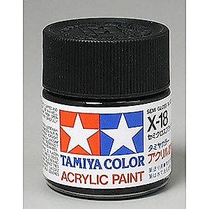 Tamiya USA TAM81018 Acrylic X18 Semi Gloss Black
