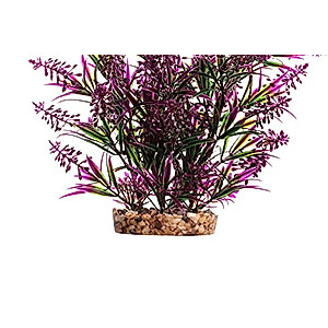 CNZ Aquarium Decor Fish Tank Decoration Ornament Artificial Plastic Plant Green/Purple, 11.8-inch
