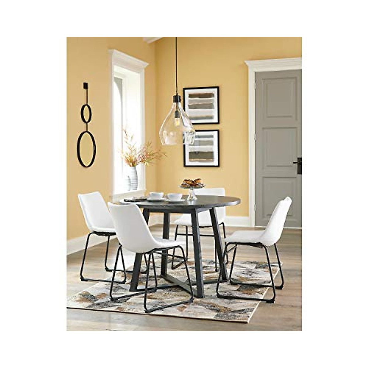 Signature Design by Ashley Centiar Dining Room Table, Gray/Black