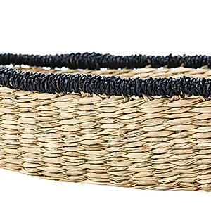 Bloomingville Seagrass Handle & Black Trim, Natural Basket (AH1702)