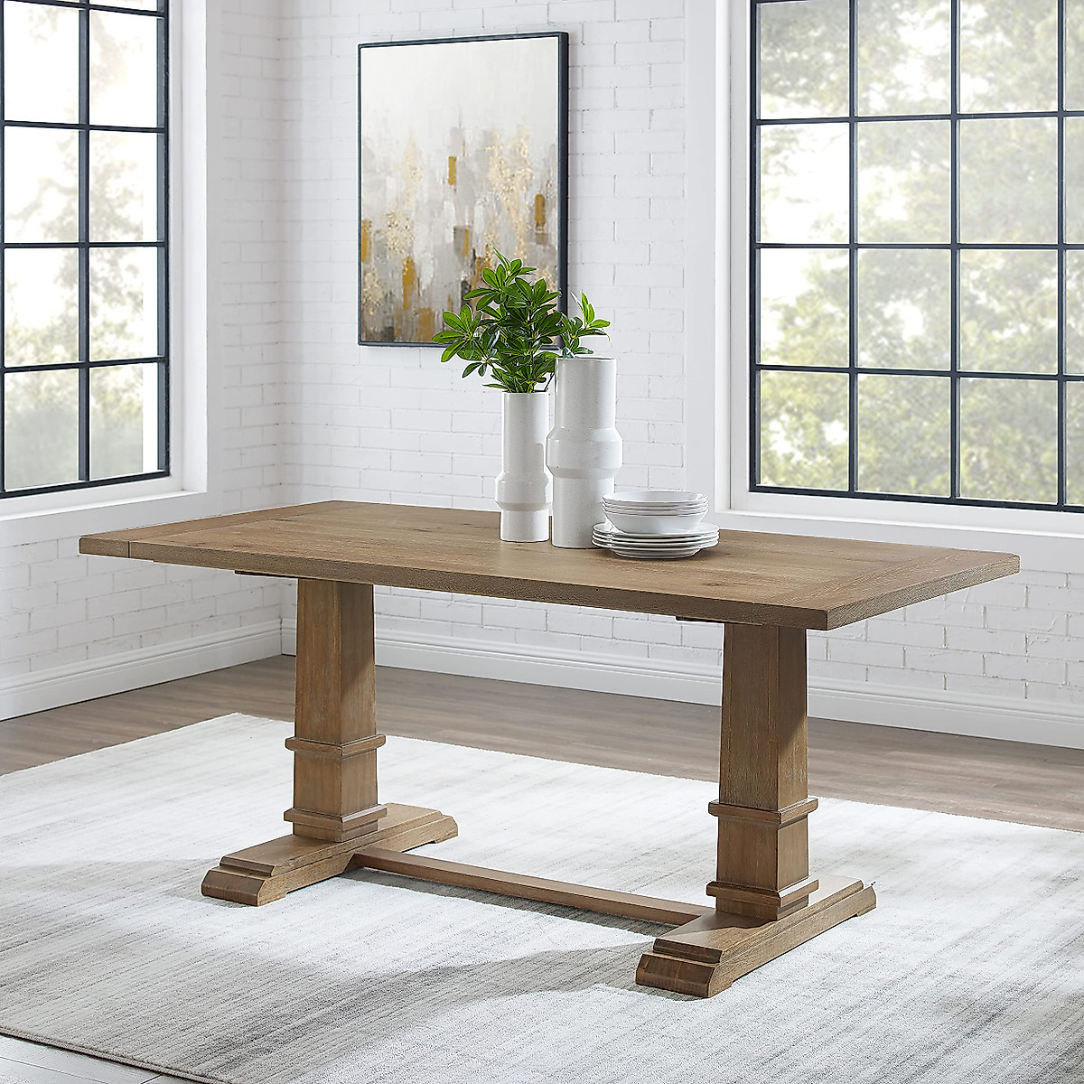 Crosley Furniture Joanna Dining Table, Rustic Brown