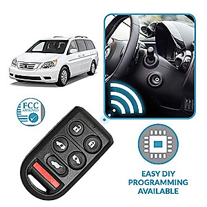 Keyless2Go Replacement for Keyless Entry Remote Car Key Fob for Select Honda Odyssey Vehicles That use OUCG8D-399H-A 72147-SHJ-A61, 6 Button