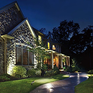 CINOTON 4-Pack Brass Landscape Spotlights Outdoor, Low Voltage LED Landscape Lighting Pathway, Waterproof Spotlight for Yard, Tree, Garden