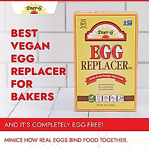 Vegan Egg Replacer by Ener-G | Gluten Free, Vegan, Nut Free, Non-GMO, Kosher | 16 oz Package | 2-Pack