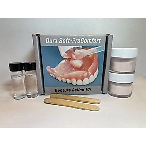 Loose Denture Repair Kit - Refits and Tightens Loose Dentures - Eliminates Loose Dentures and Sore Gums - Cure for Loose and Irritating Dentures, Pink